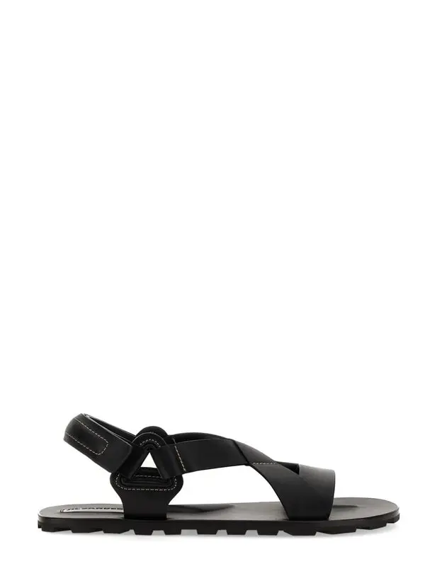 JIL SANDER Leather Low Sandals