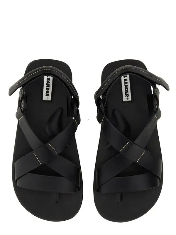 JIL SANDER Leather Low Sandals