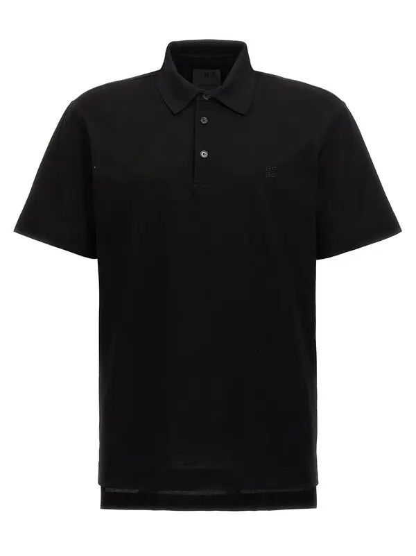 Givenchy Logo Embroidery Polo Shirt - Black