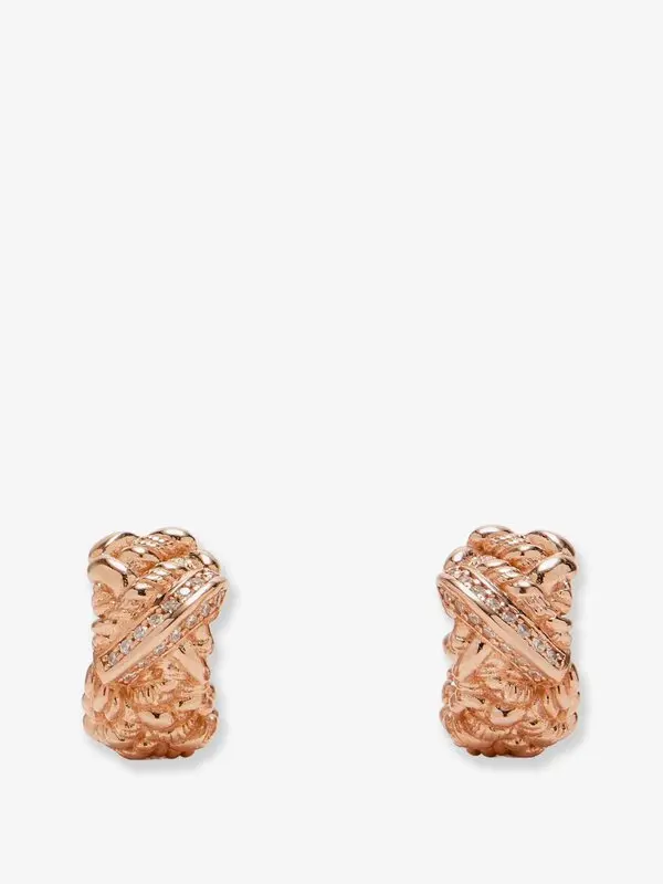 Bottega Veneta Brass Earrings With Gold Finishes - White