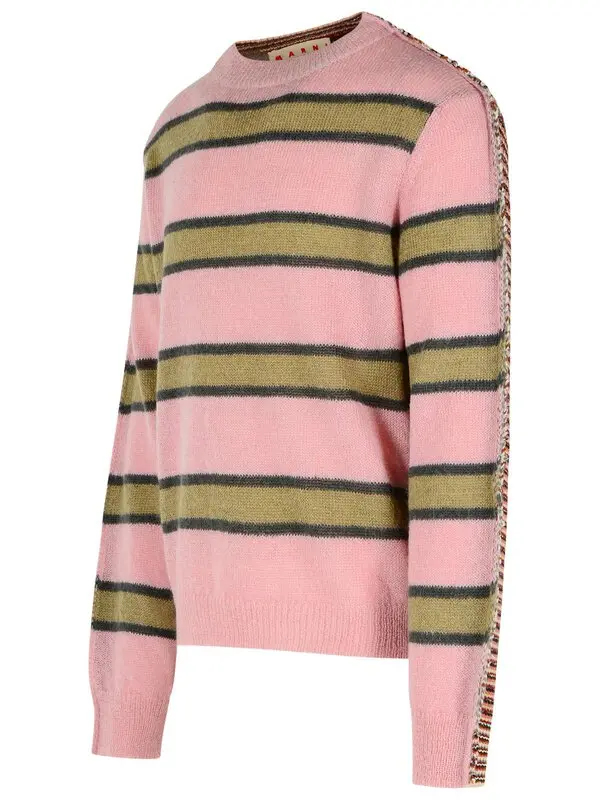Marni Mohair Blend Oversized Striped Sweater