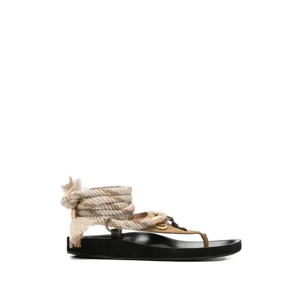 Isabel Marant Étoile Suede And Cotton Sandals - Brown