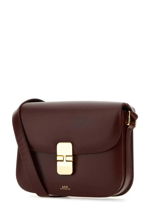 A.p.c. Grape Leather Small Grace Crossbody Bag