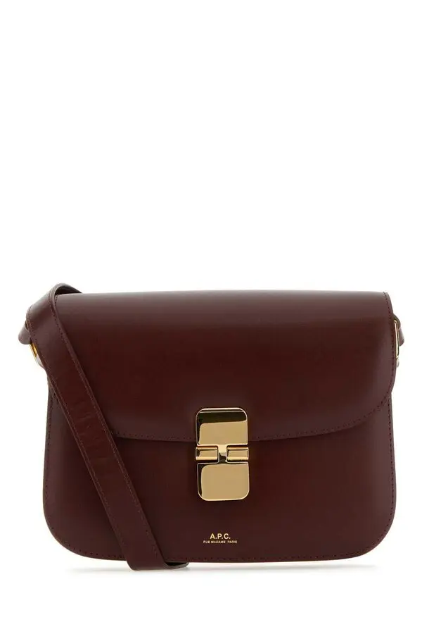 A.p.c. Grape Leather Small Grace Crossbody Bag - Red