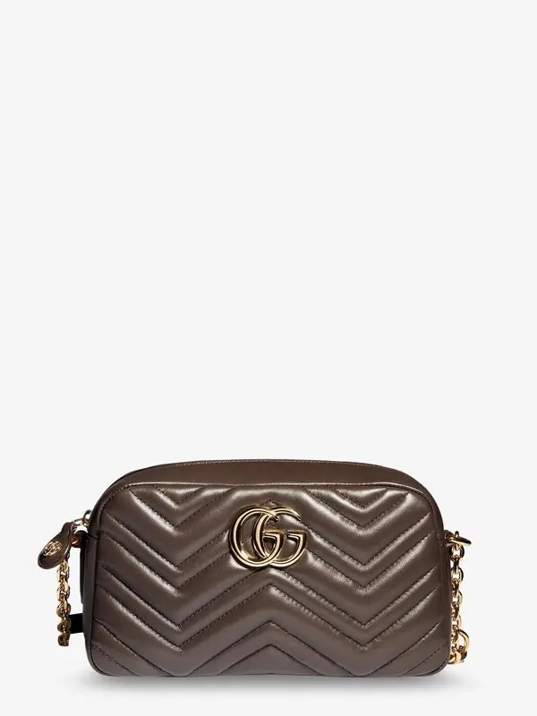 Gucci Gg Marmont Camera Bag Leather Crossbody Bag With Chevron Stitching - Multicolor