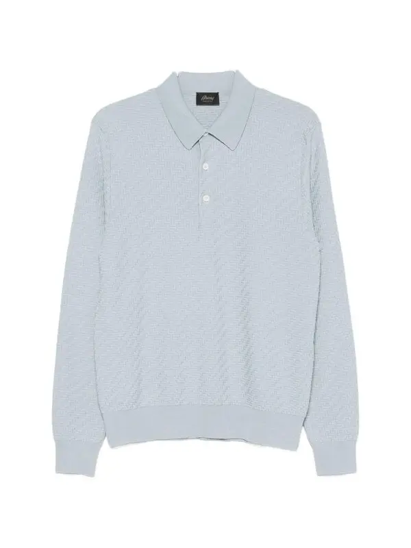 Brioni Cotton And Cashmere Polo Shirt - Multicolor