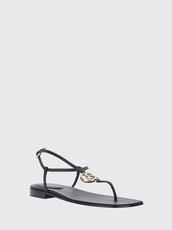 Gucci Leather Heeled Sandal - Black