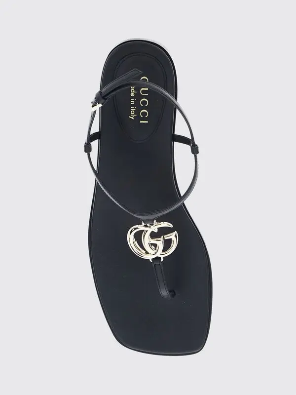 Gucci Leather Heeled Sandal - Black