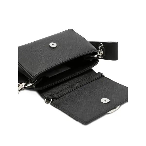 VIVIENNE WESTWOOD Calf Leather Shoulder Bag - Black
