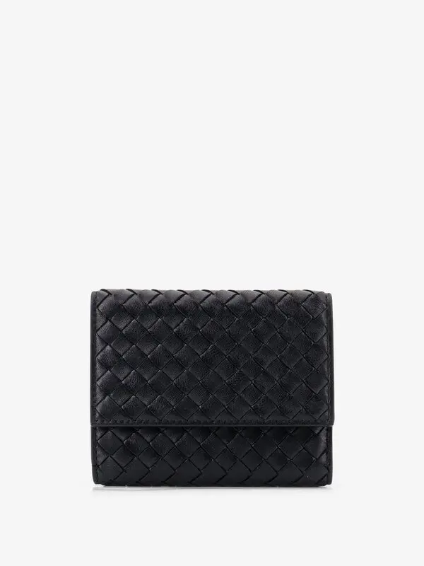 Bottega Veneta Bi-fold Intrecciato Wallet With Zip - Multicolor