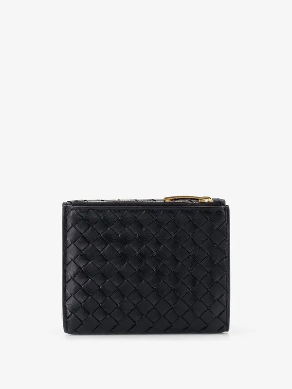 Bottega Veneta Bi-fold Intrecciato Wallet With Zip - Multicolor