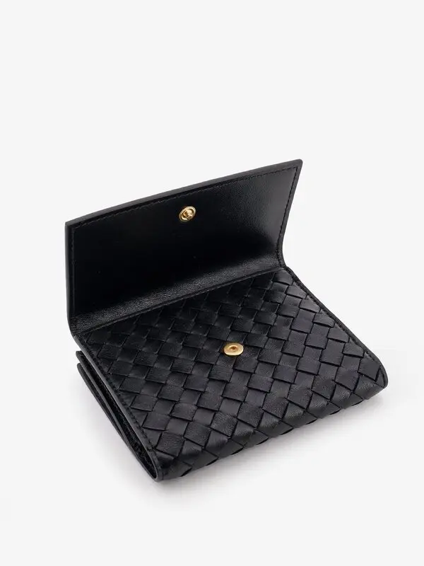 Bottega Veneta Bi-fold Intrecciato Wallet With Zip - Multicolor