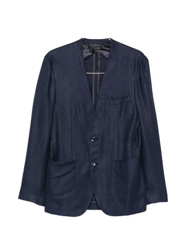 Brioni Linen And Silk Blend Jardigan - Multicolor