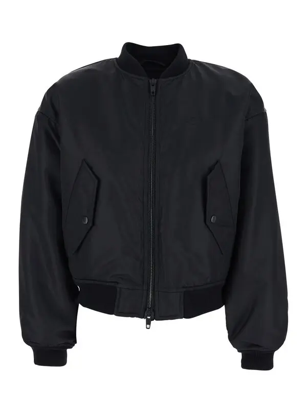 Balenciaga Bomber Jacket With High Collar - Multicolor
