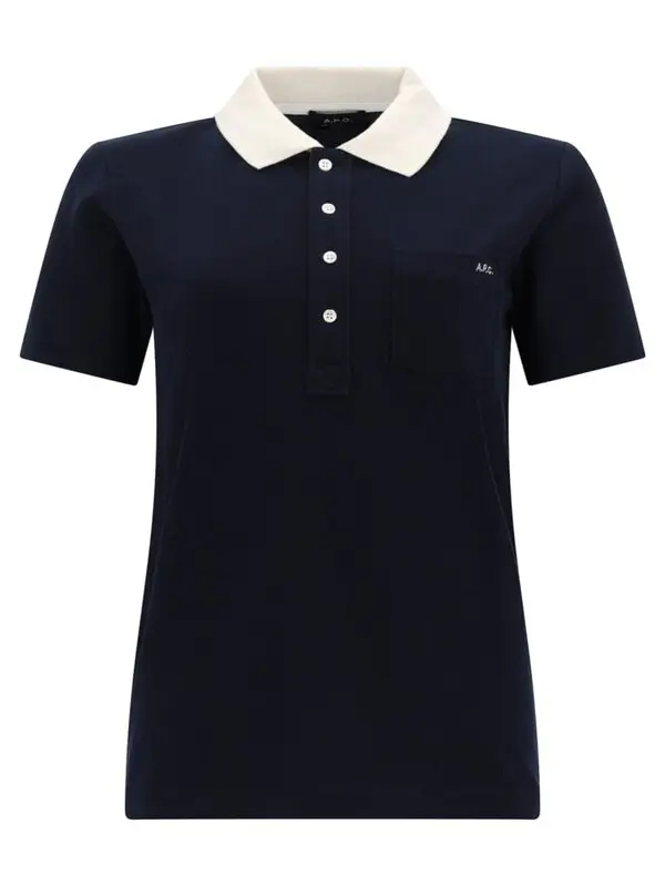 A.p.c. Logo Polo Shirt - Blue