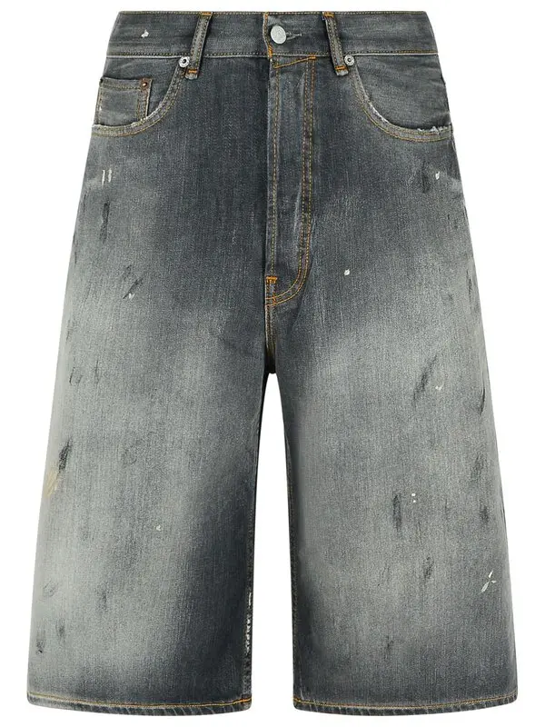 Acne Studios Grey Denim Bermuda Shorts - Black