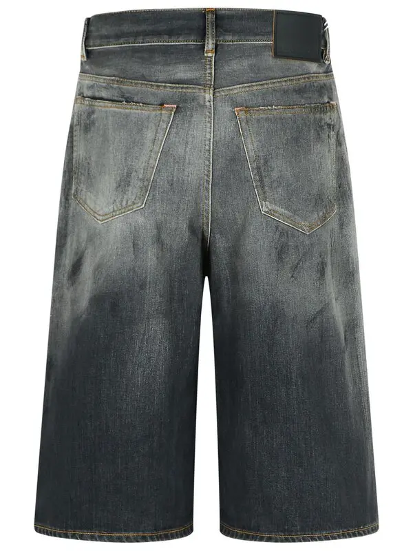 Acne Studios Grey Denim Bermuda Shorts - Black