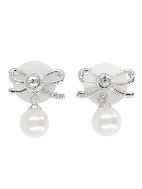 SELF-PORTRAIT Bow Pearl Earrings