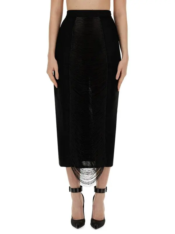 Alexander McQueen Long Skirt - Black