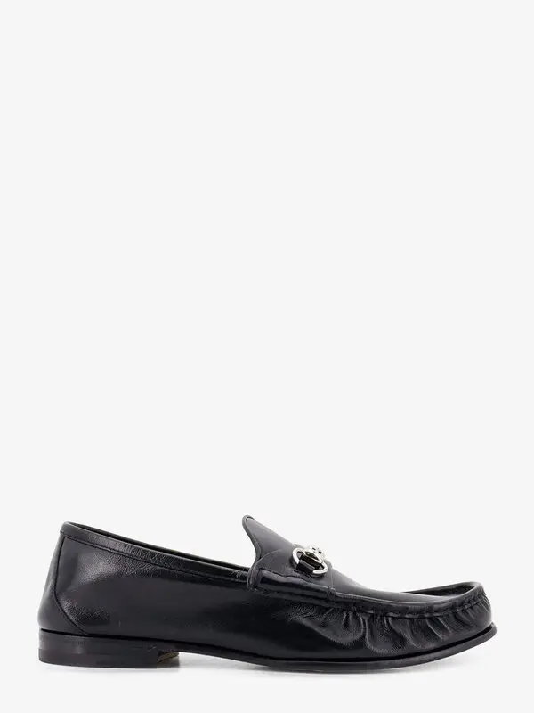 Gucci Lugano Leather Loafers - Black