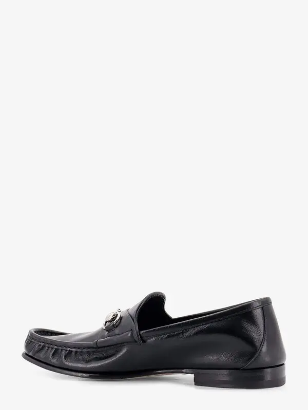 Gucci Lugano Leather Loafers - Black