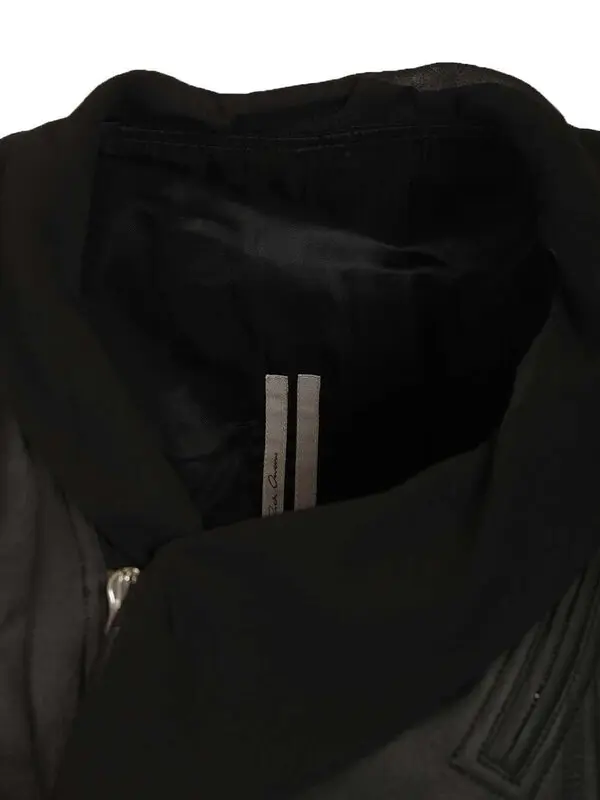 Rick Owens Lambskin Scarf Biker Jacket - Black