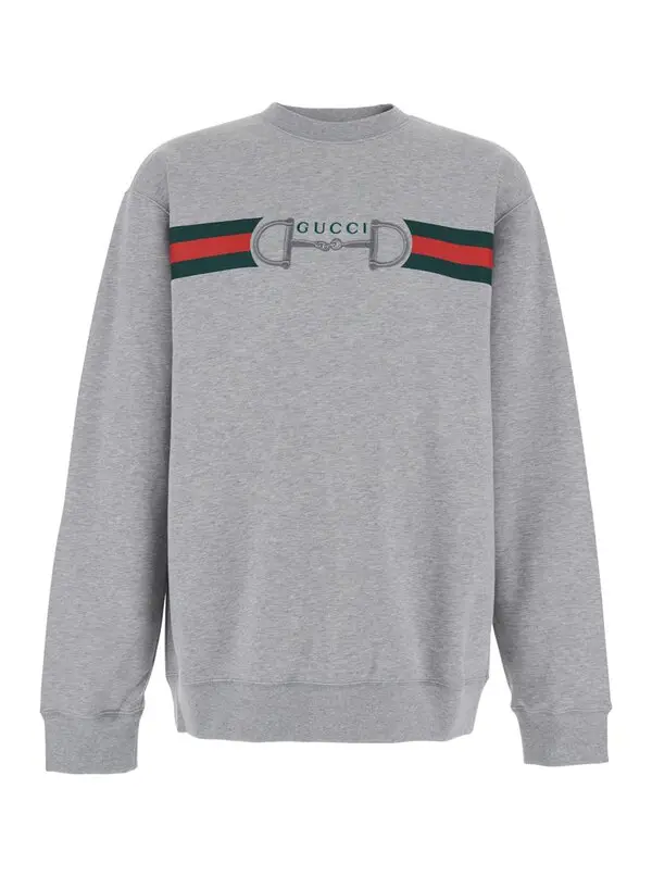Gucci Cotton Crewneck Sweatshirt With Logo Detail - Multicolor