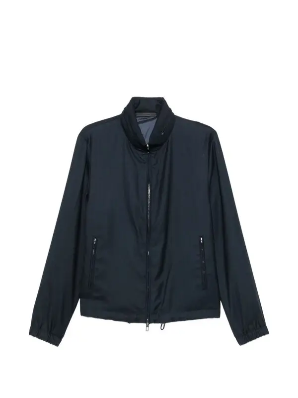 Giorgio Armani Cashmere And Silk Blend Blouson Jacket - Multicolor