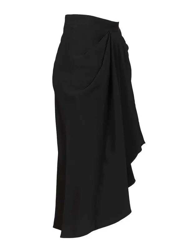 Givenchy Crêpe Cady Midi Skirt - Black