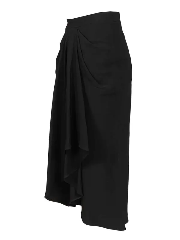 Givenchy Crêpe Cady Midi Skirt - Black
