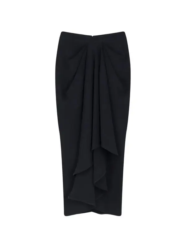Givenchy Crêpe Cady Midi Skirt - Black
