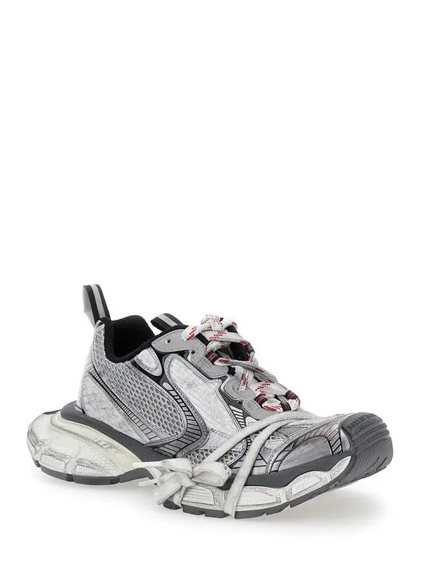 Balenciaga 3xl Tech Fabric Low Top Sneakers - Gray