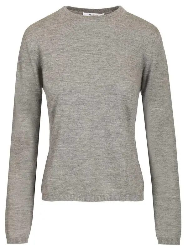 Max Mara Cashmere Crew Neck Sweater - Gray