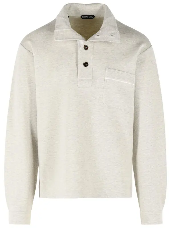 TOM FORD Ivory Cotton Blend Sweater