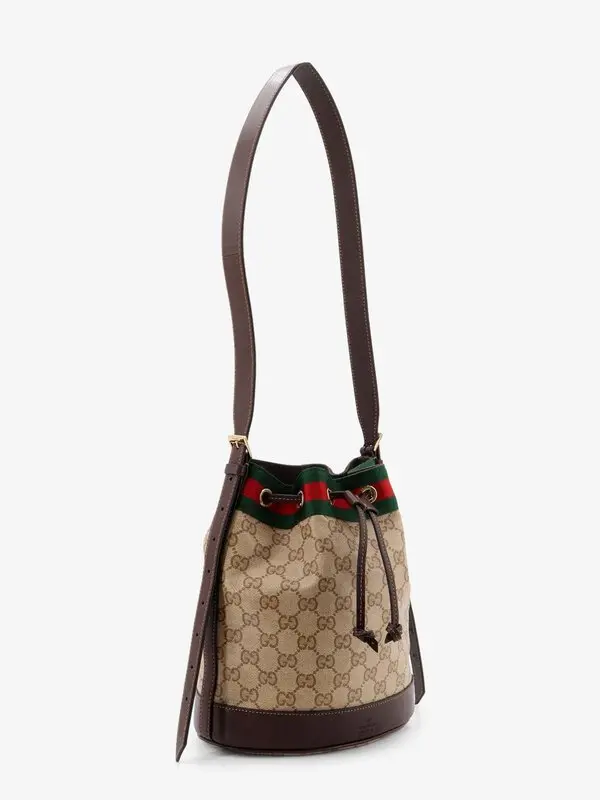 Gucci Venice Gg Fabric Bucket Bag - Cream