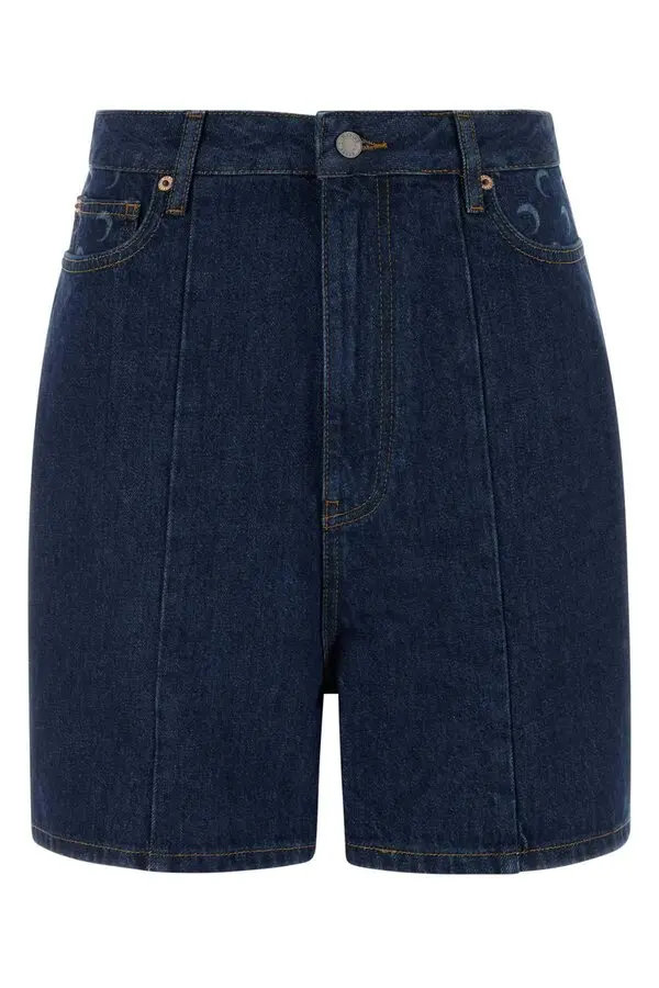 MARINE SERRE Denim Shorts - Blue