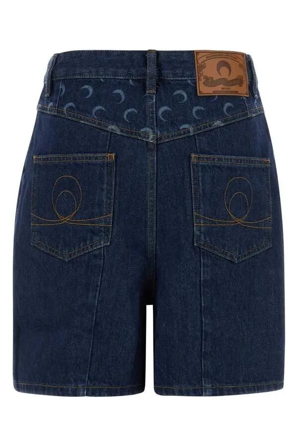 MARINE SERRE Denim Shorts - Blue