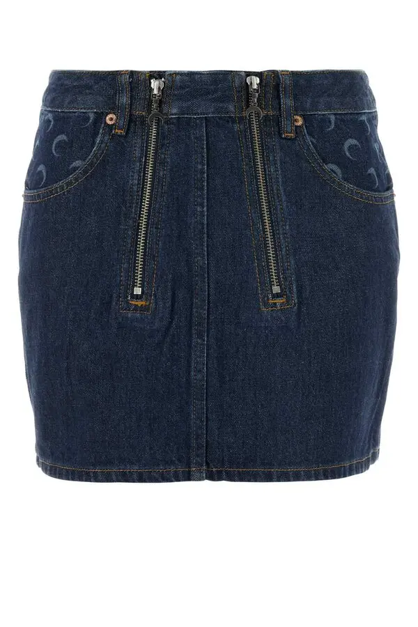 MARINE SERRE Denim Mini Skirt