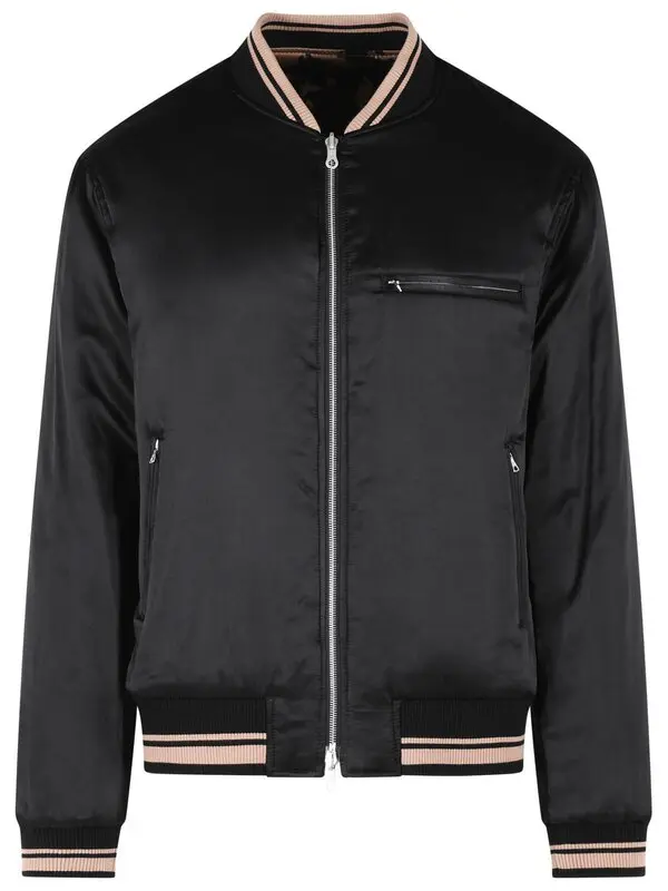 Dries Van Noten Volker' Reversible Bomber Jacket In Viscose Blend