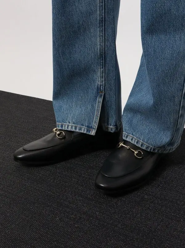 Gucci Leather Jordaan Loafers - Black
