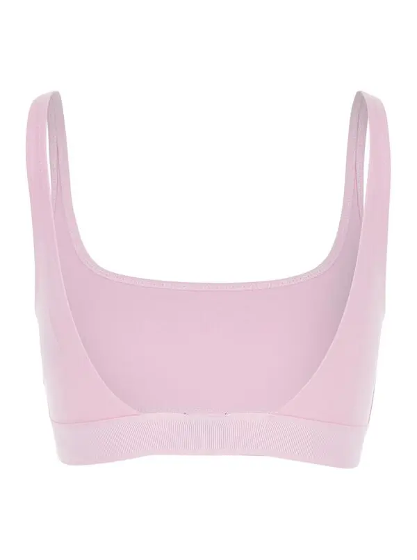TOM FORD Top Bralette With Wide Neckline And Logo Lettering On The Front In Modal Stretch - Pink