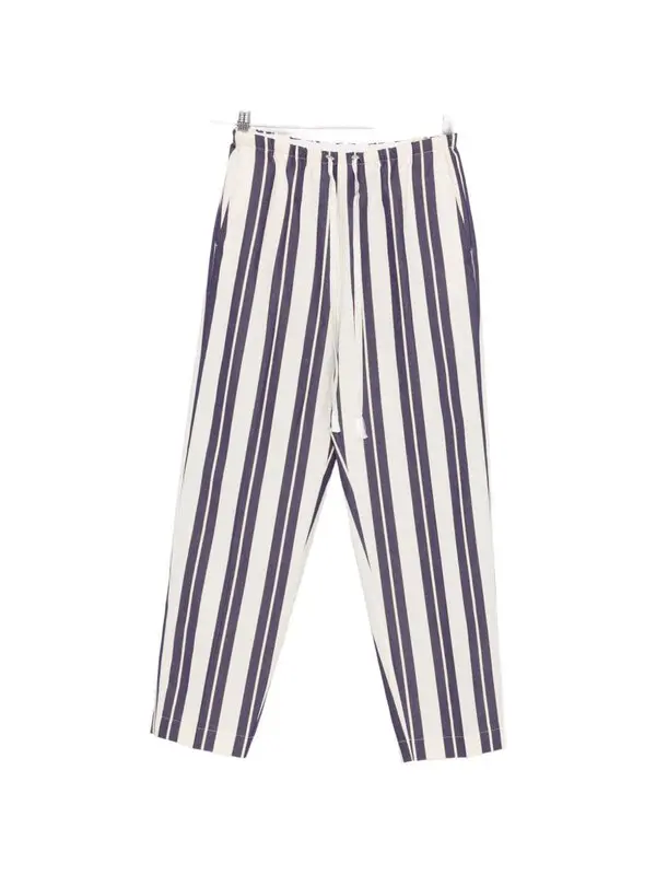 FORTE_FORTE Striped Drawstring Trousers - Multicolor