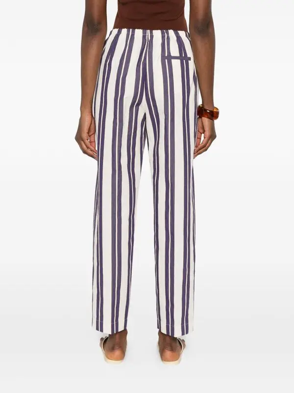 FORTE_FORTE Striped Drawstring Trousers - Multicolor