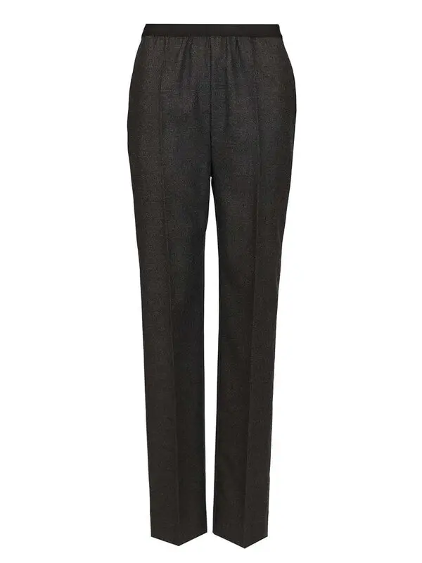 MAISON MARGIELA Straight Wool Trousers - Gray