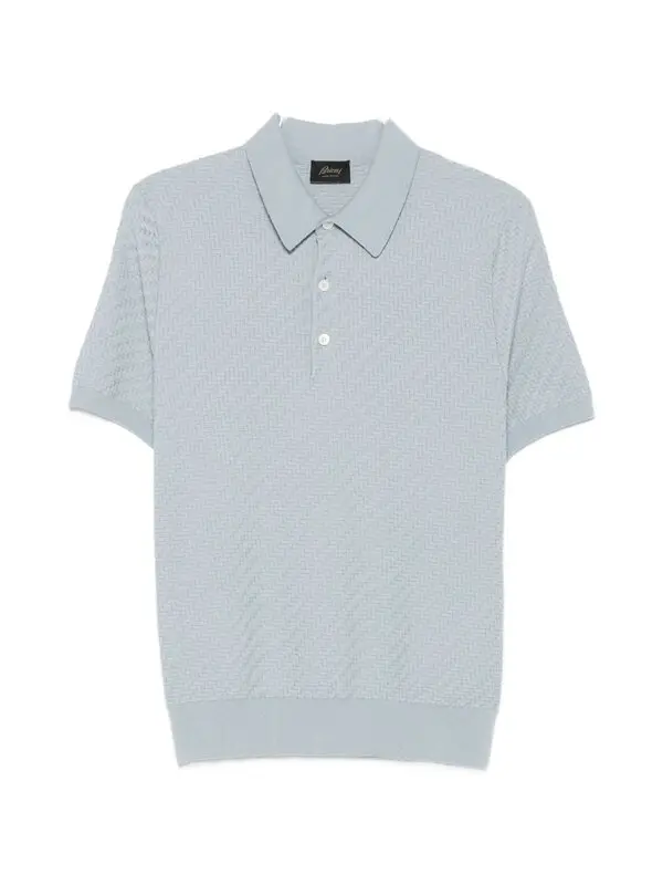 Brioni Cotton And Cashmere Polo Shirt