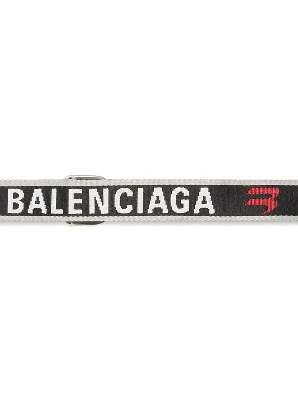 Balenciaga Logo Jacquard D Ring Belt