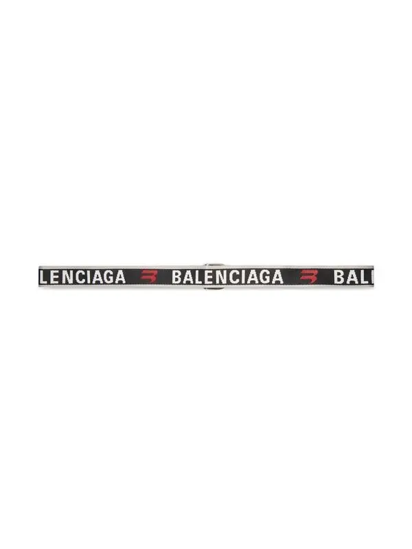 Balenciaga Logo Jacquard D Ring Belt