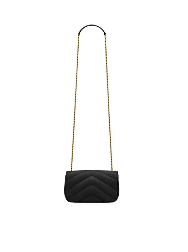 Saint Laurent Loulou Mini Lambskin Bag - Black