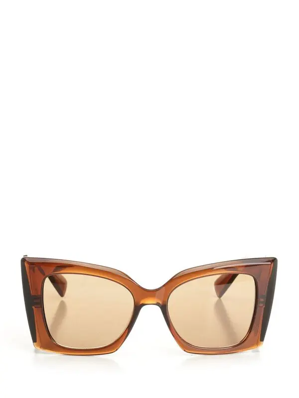 Saint Laurent Sl M119 Blaze Crystal Cat-eye Sunglasses - Brown