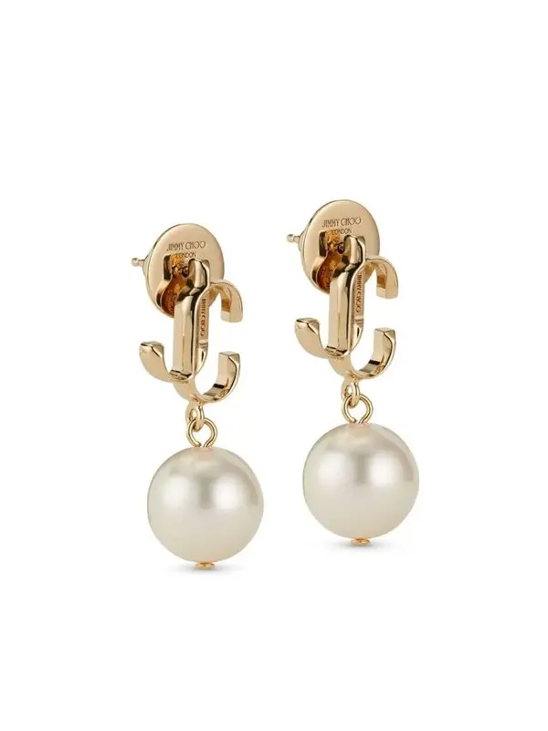 JIMMY CHOO Pearl Stud Earrings - Silver